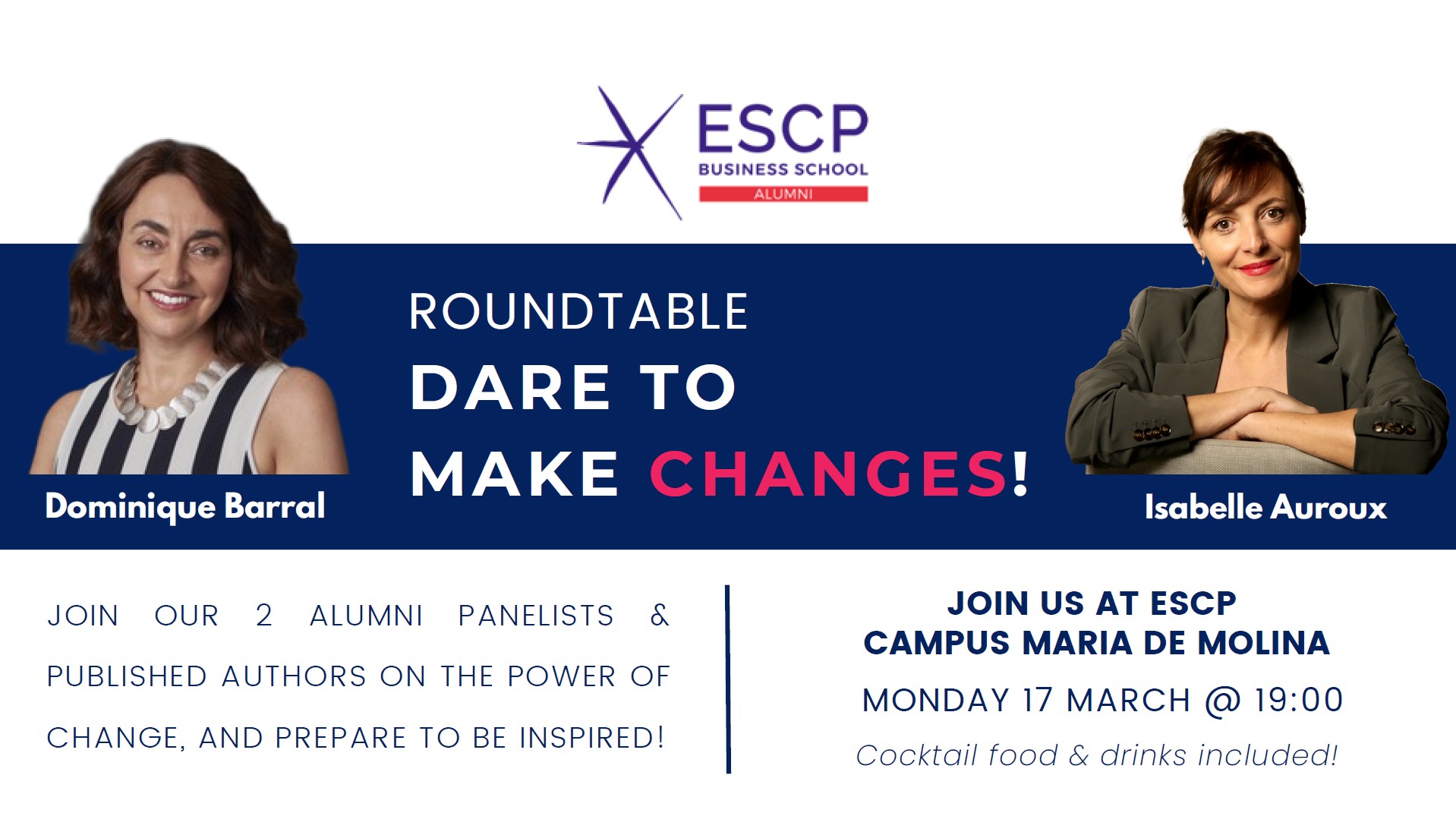 MADRID ALUMNI - Roundtable: Dare to make changes! - March 17th @ 7pm
